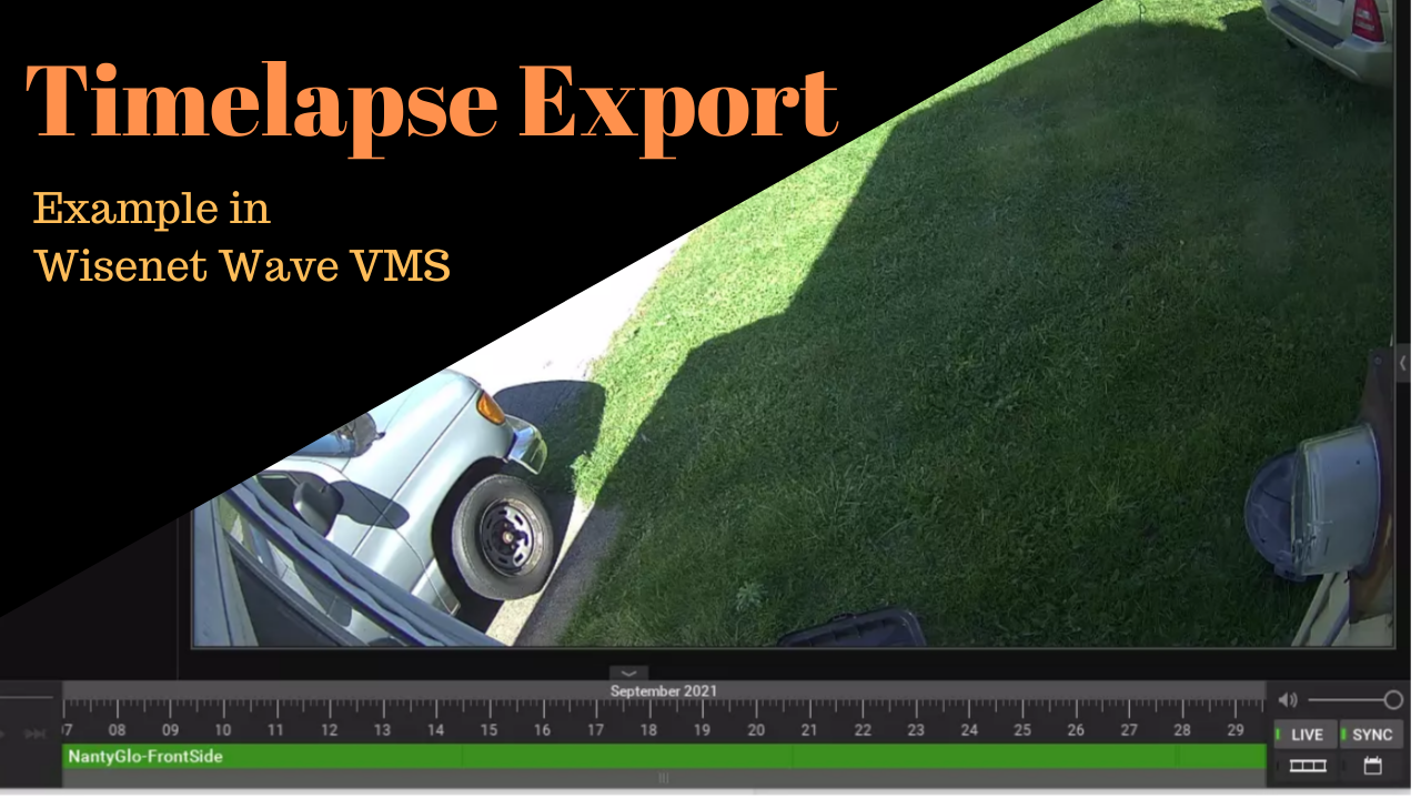 Exporting Security Cameras As A Timelapse Using Wisenet Wave 3303